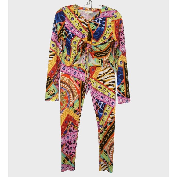 love J | Pants & Jumpsuits | New Love J 2piece Womens Multiprint Long ...
